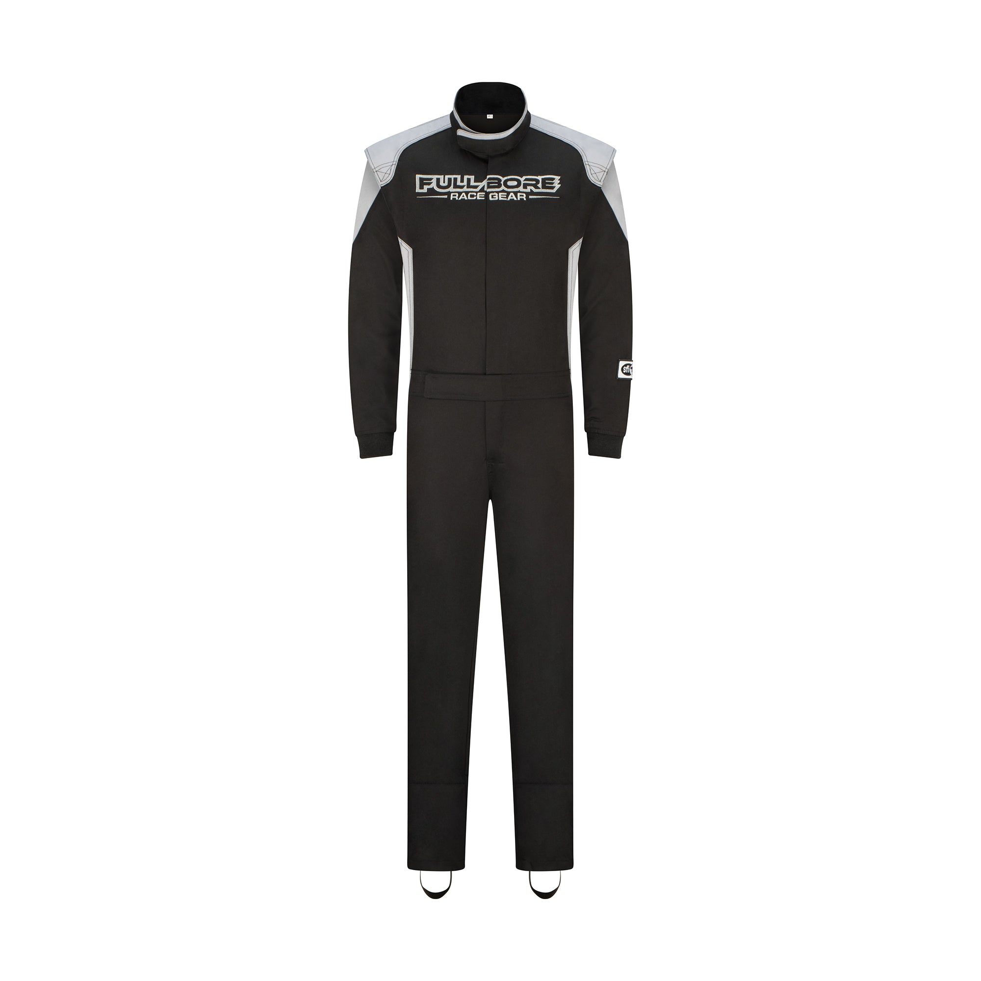 YOUTH BLK/SILVER - SJ14- FULL BORE SFI 3.2a/1 Single Layer Race Suit