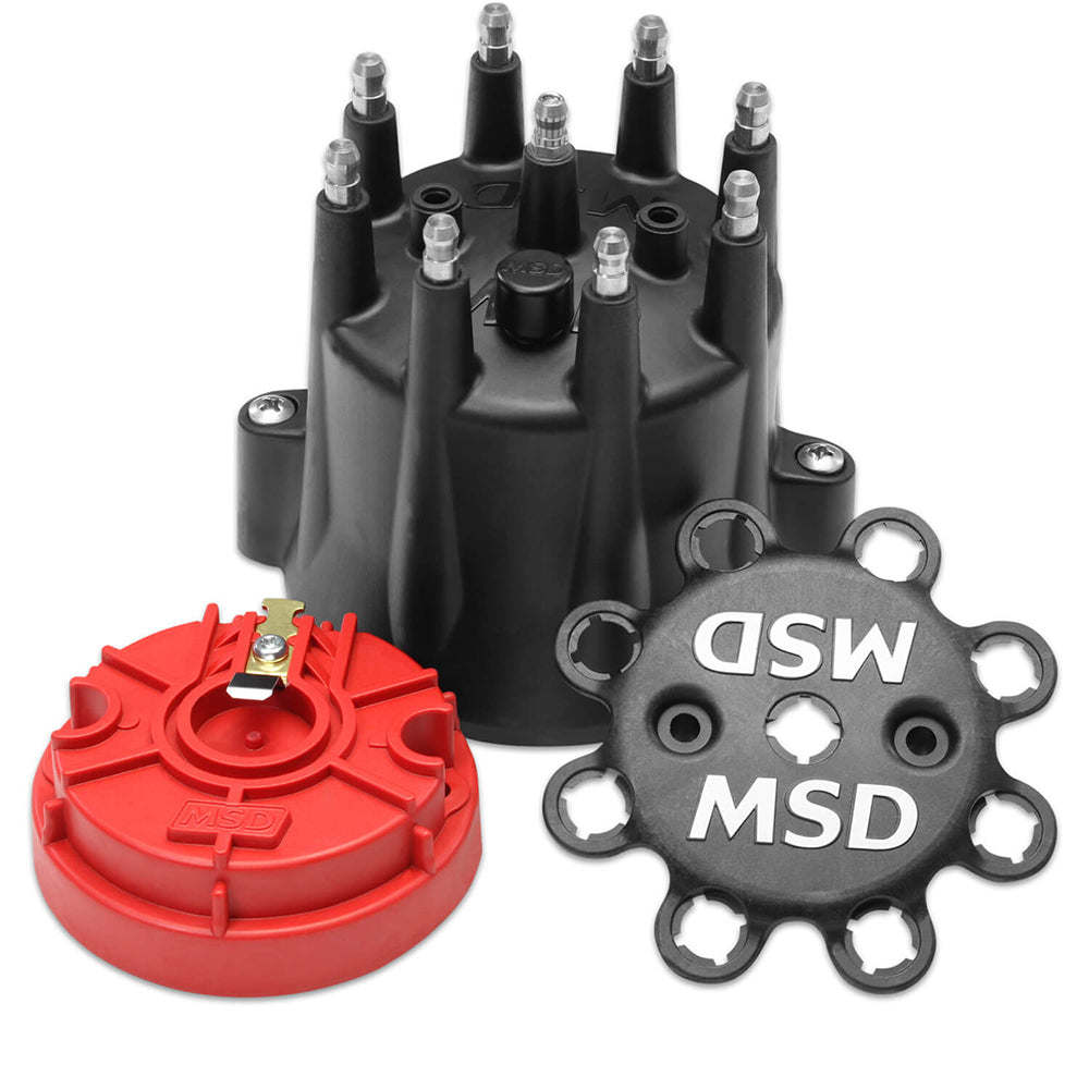 MSD Distributor Cap & Rotor Kit Chevy V8 HEI Black – Devil Race Parts