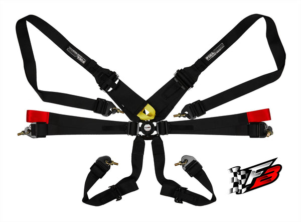 FIA 2-3" HANS FULL BORE Harness 6 point Black – Devil Race Parts